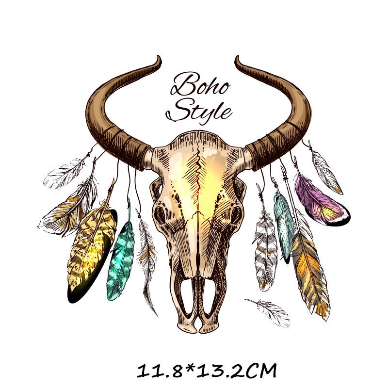 Buy Ox head Patches T-shirt Press Sticker A-level Washable Iron on ...