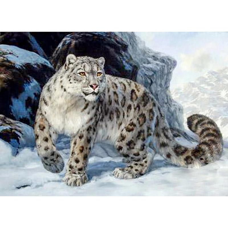 Satın alın 5D DIY Diamond Painting Snow Leopard Full Square/Round ...
