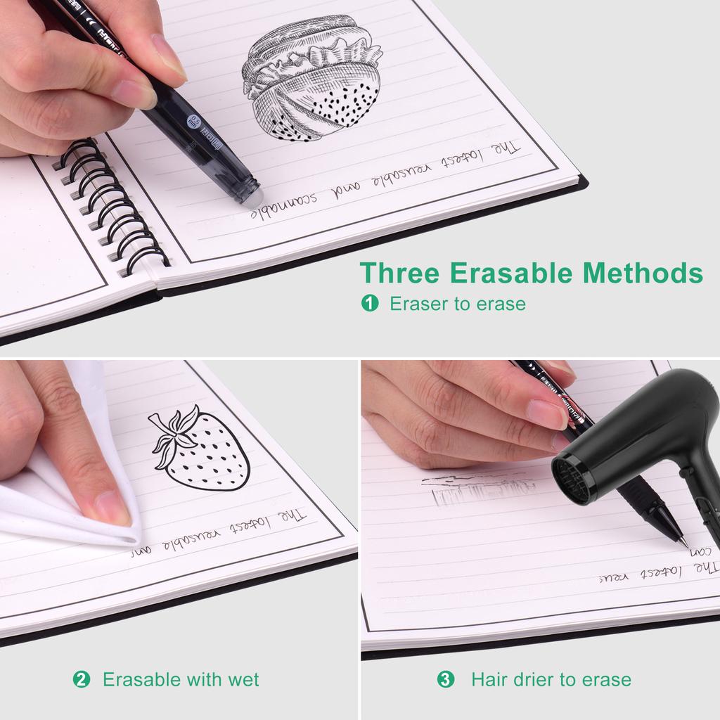 Buy Aibecy Erasable Reusable Smart Notebook Hardcover Writing Note Book ...