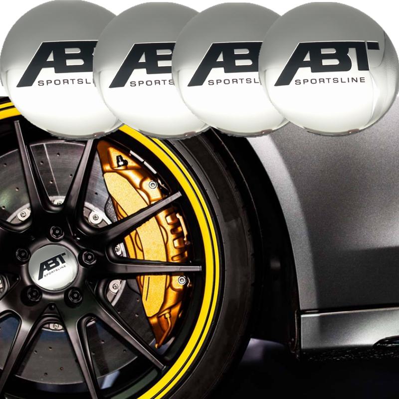 Buy 4pcs/set 56.5mm ABT Logo Emblem Car Wheel Center Hub Sticker for VW ...