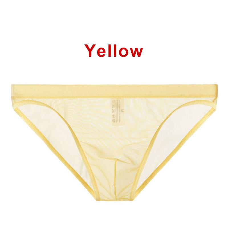 Buy Men Ultra-thin Seamless Briefs Soft Breathable Full Transparent ...