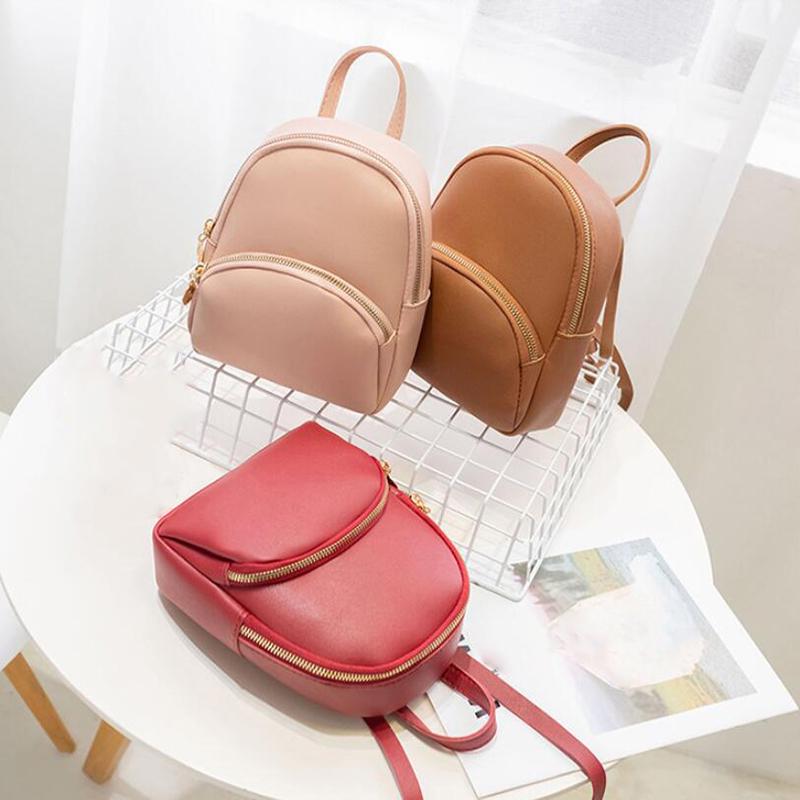Buy Women Girls Mini Cute Shell Backpack Faux Leather Rucksack School ...