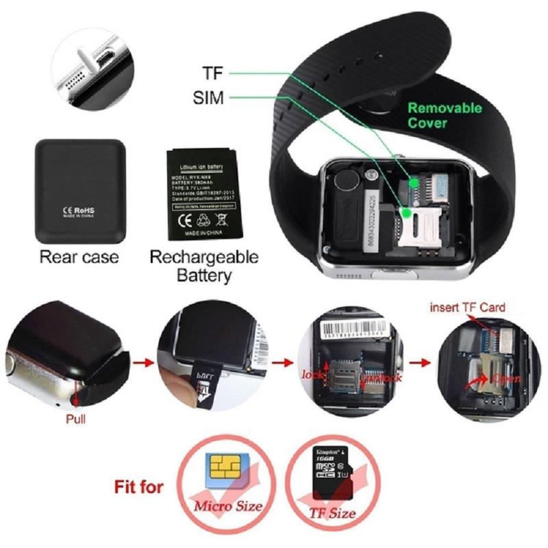 Buy GT08 Smart Watch Full Touch Screen Bluetooth SIM SD Cards Call ...