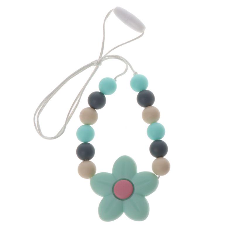 Buy 1pc Baby Teething Necklace for Mom To Wear Food Grade Silicone ...