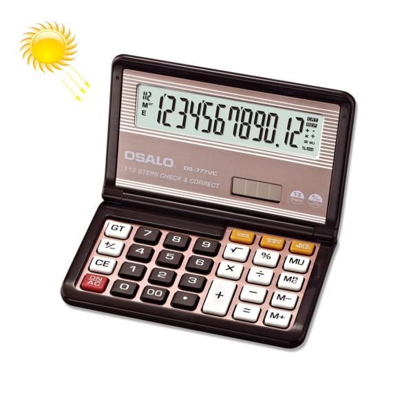 Buy OSALO OS-777VC Portable 12 Digits Flip Folding Check Calculator ...