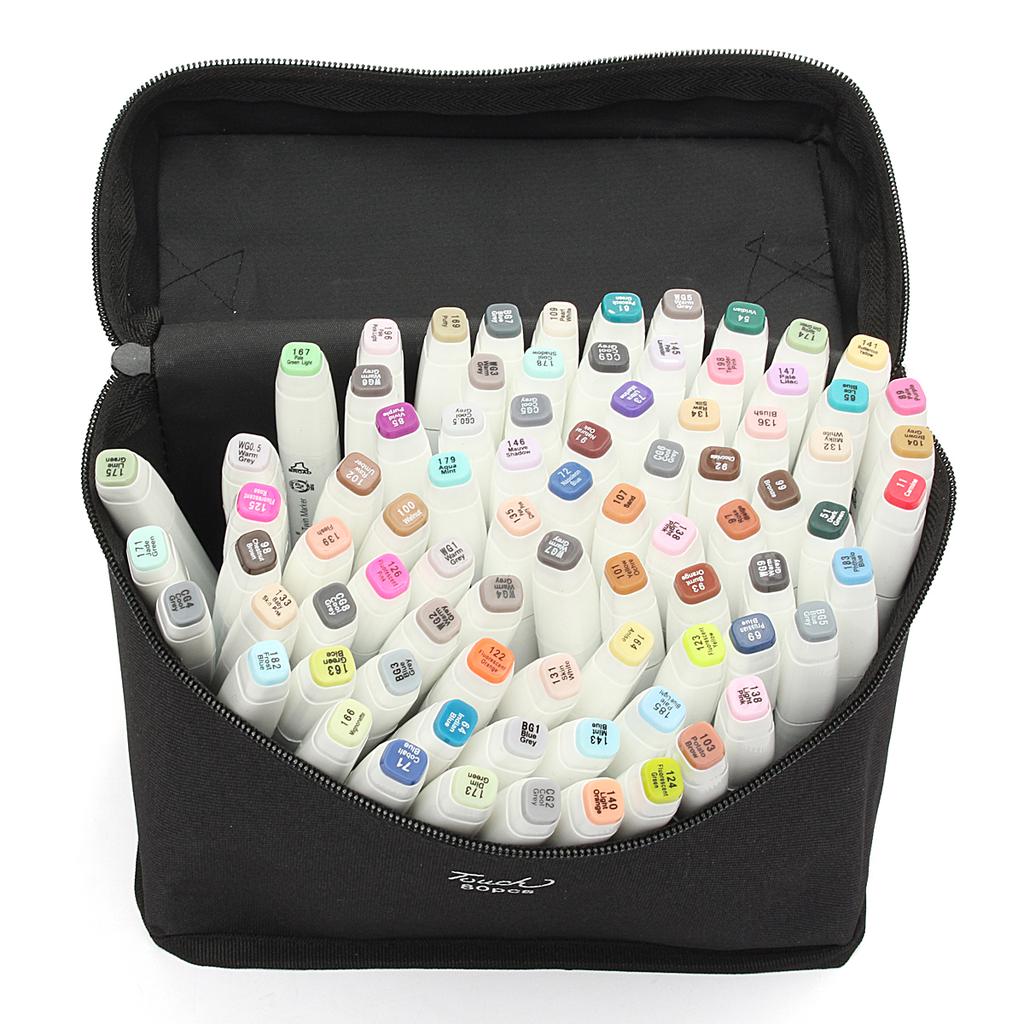 Buy 168Pcs Color SET Touch Five Alcohol Graphic Art Twin Tip Pen Marker ...