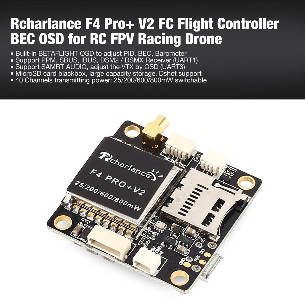 Rcharlance F4 Pro+ V2 FC Flight Controller BEC OSD for RC FPV Racing ...