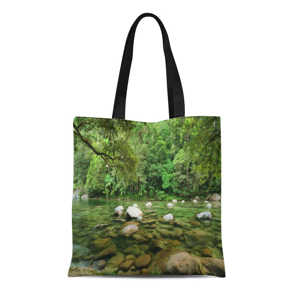 Canvas Tote Bag Blue Mossman River Daintree National Park Queensland ...