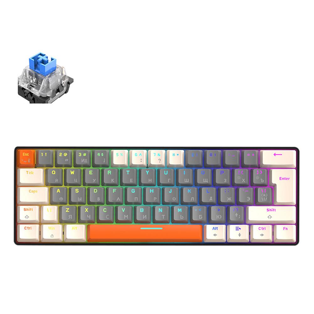 Buy T60 Mechanical Keyboard USB Mini 62 Keys Gamer Keyboard Wired for ...