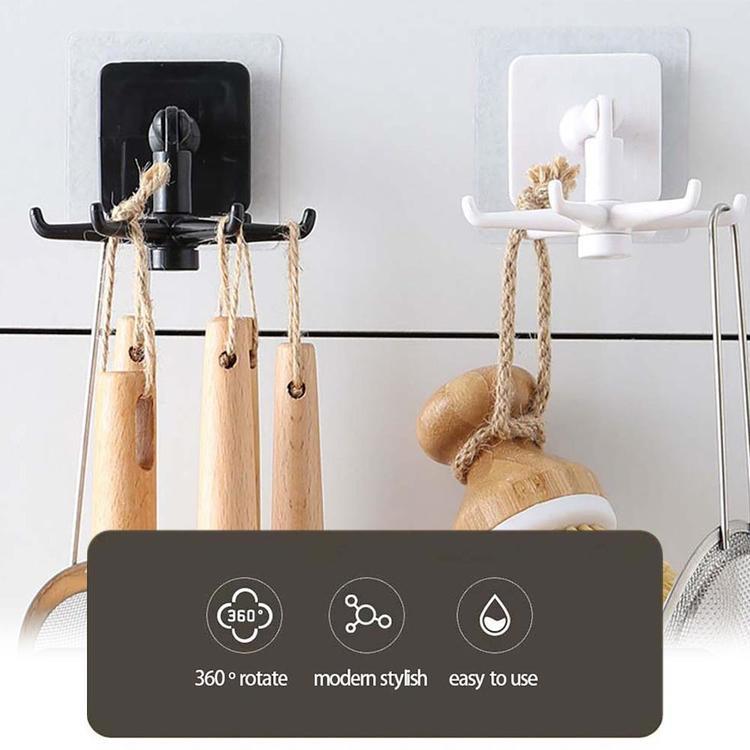 360° Rotating Wall Hooks Multi-Purpose Hooks Kitchen Supplies Bath ...