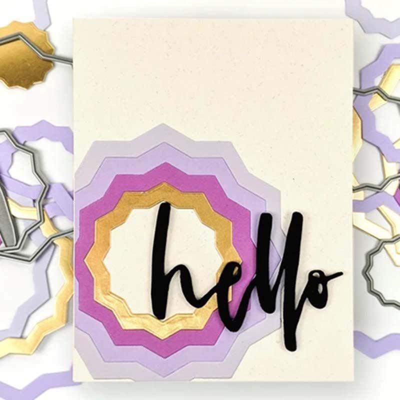 Buy Hello Metal Cutting Dies DIY Scrapbooking Paper Stamping Die Decor ...