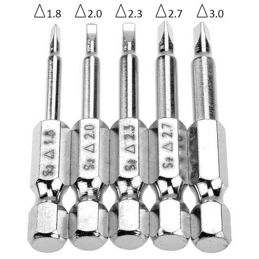 Buy New 5 Pcs Magnetic Triangle Head Screwdriver Bits S2 Steel 1/4 Hex ...