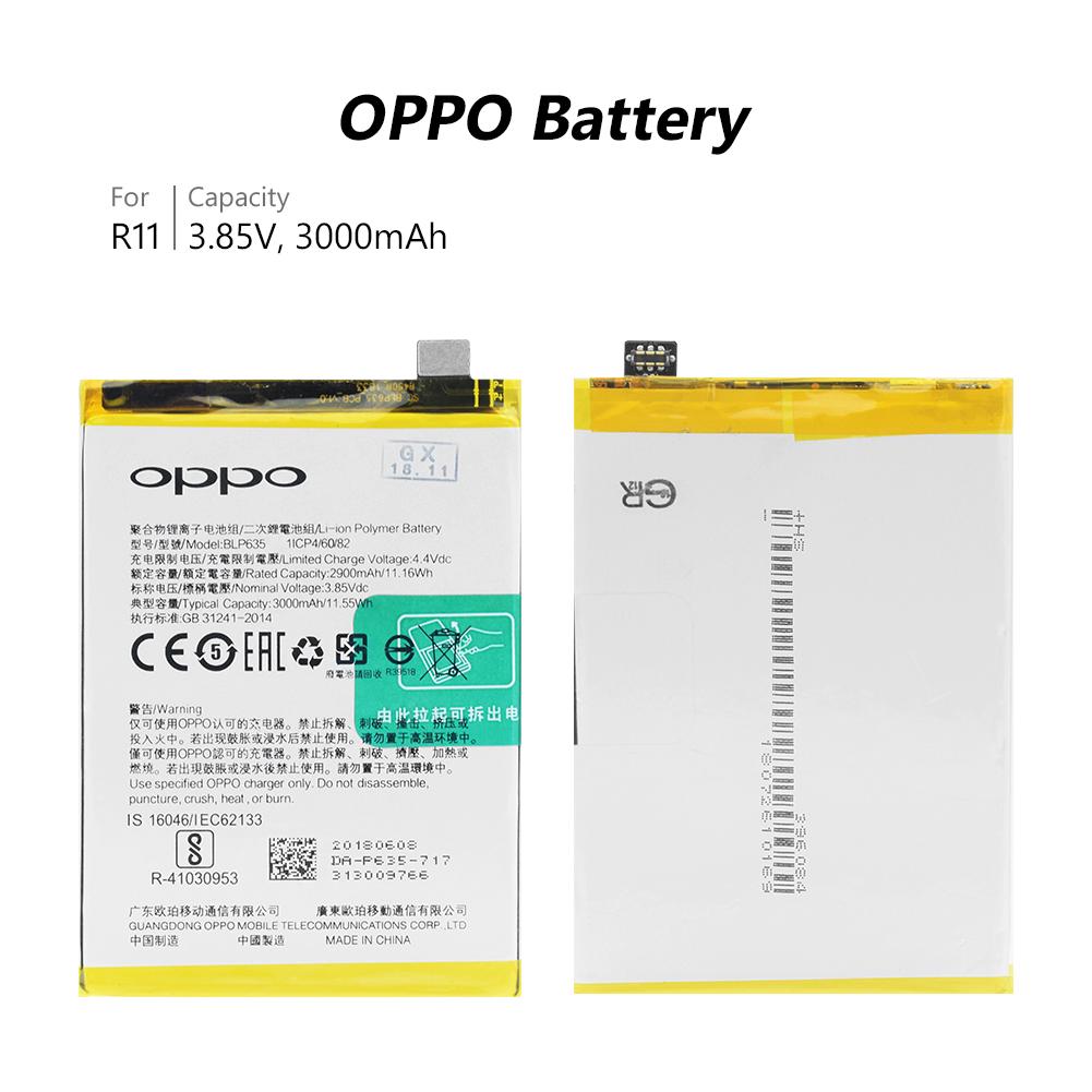 Buy Original BLP 635 BLP635 Battery For OPPO R11 Phone 3000mAh ...