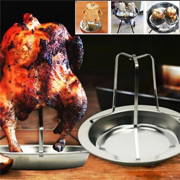 Buy Roast Chicken Holder Stainless Steel Upright Roaster Rack Barbecue ...