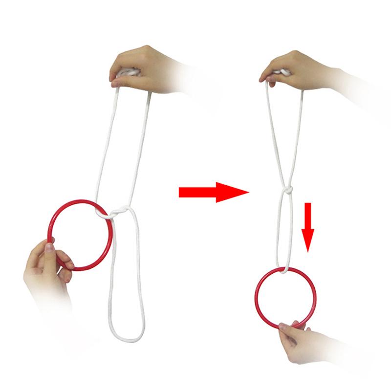 Cheap Ring With Rope Magic Tricks Rope Through The Knot Props Close Up ...