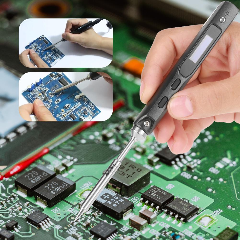 Buy TS100 DC 12V-24V 65W Mini Portable Digital Electric Soldering Iron ...