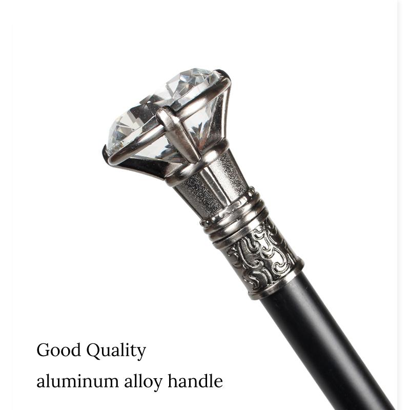 Buy Transparent Crystal Handle Walking Stick Men Party Decorative ...
