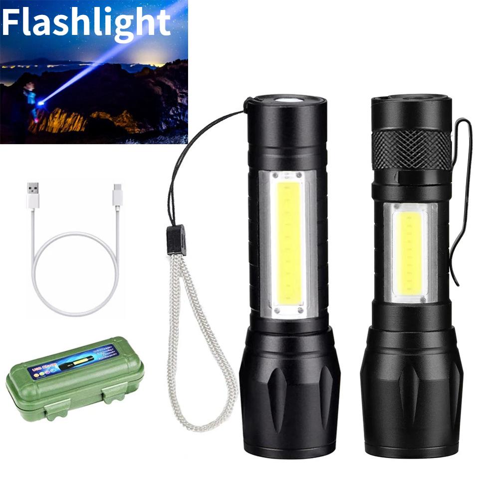 Buy High Power Rechargeable LED Flashlight Mini Zoom Torch Outdoor ...
