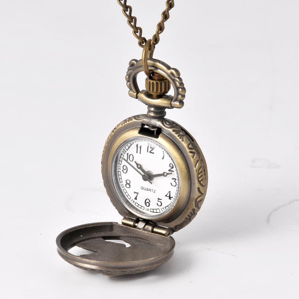 Buy Small Pocket Watch Bronze Winged Eagle Retro Quartz Pocket Watch ...