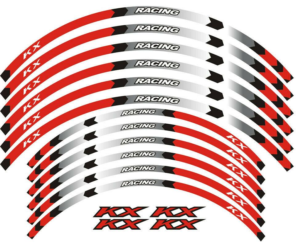 Buy 21" 19" Motorcycle Accessories WHEEL STICKERS FOR Kawasaki KX 125 ...