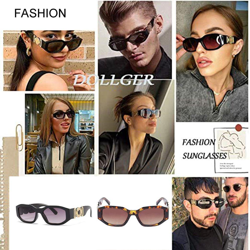 Buy Pearliky Irregular Rectangle Sunglasses Rhombic Trendy Rectangular ...