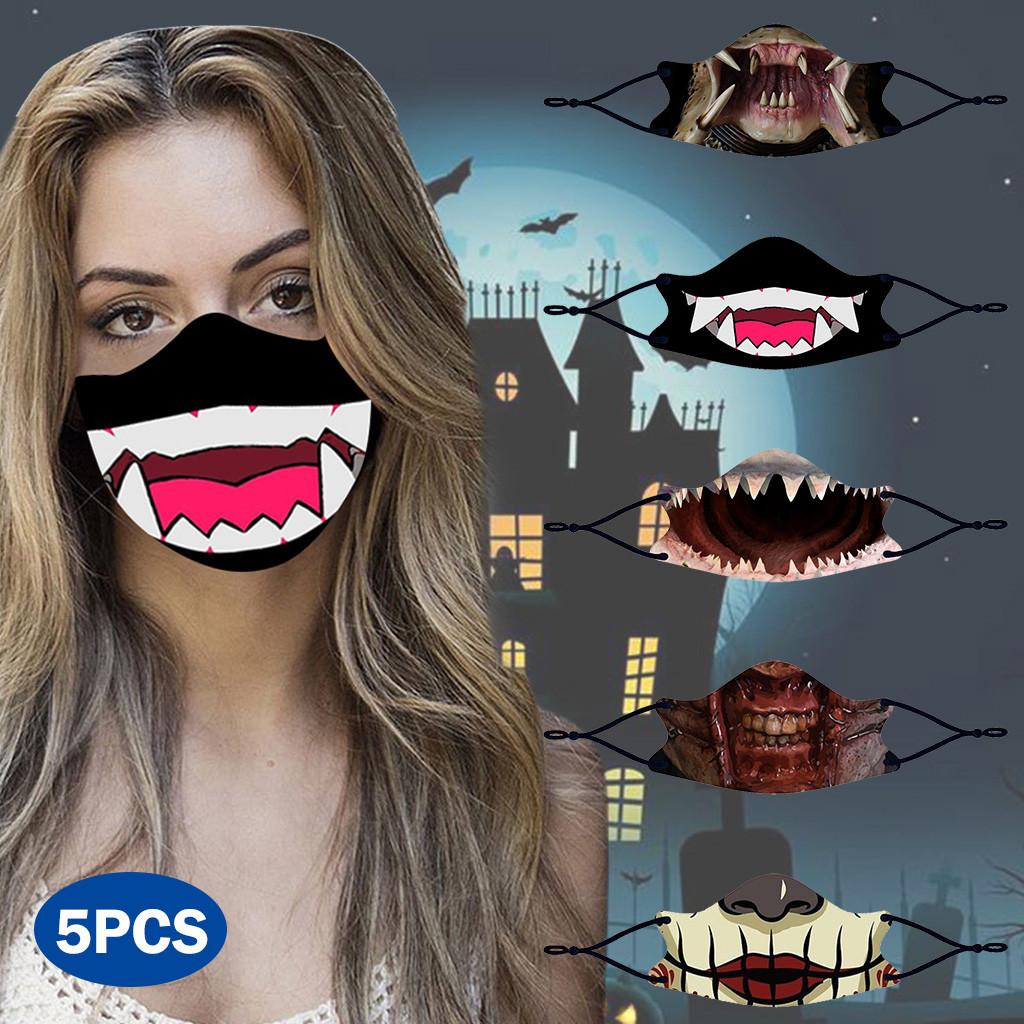 Buy Sawei 5PCS Adult Funny Printed Space Cotton Washable Ear Adjustable ...