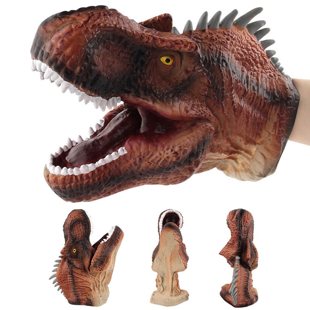 Buy Dinosaur Hand Puppets Role Play Realistic Carnotaurus Head Gloves ...