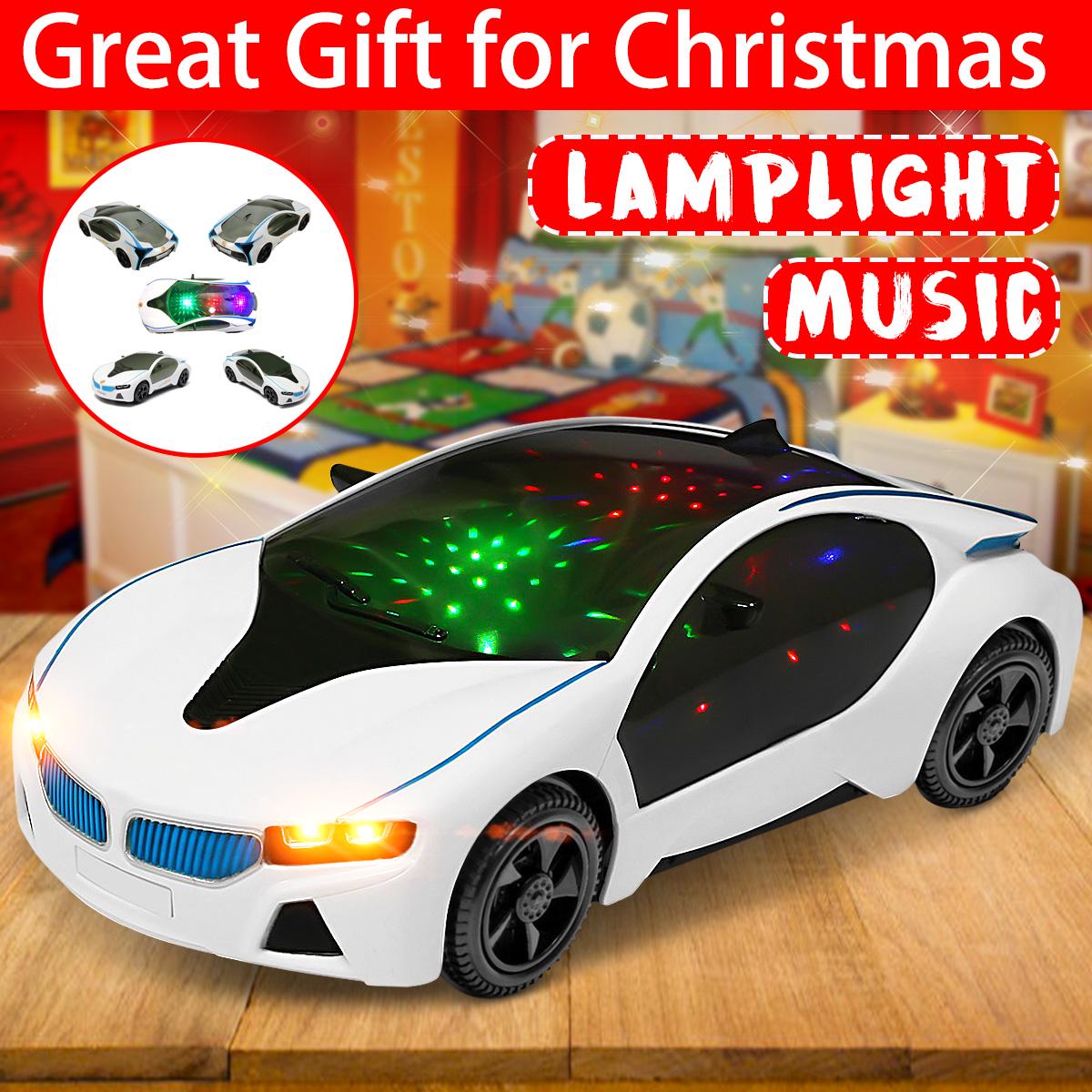 3D LED blinkend Bunte Licht Musik Sound Elektrofahrzeug Auto Spielzeug ...