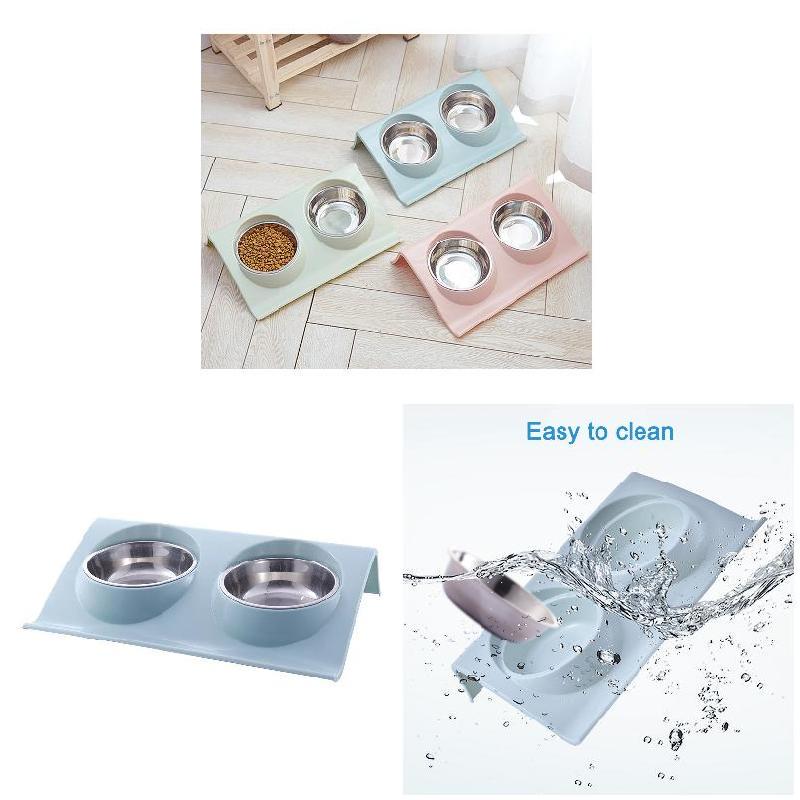 Buy Stainless Steel Non Double Products Feeding Food Slip Puppy Bowl ...