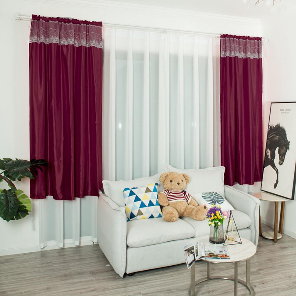 Buy 1 Panel Fabric Tulle Window Treatment Voile Drape Valance Leaves ...