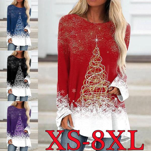 Women's New 2022 Loose Casual Tops Street Fashion O-Neck Personality Sexy Plus Size Long Sleeve ...