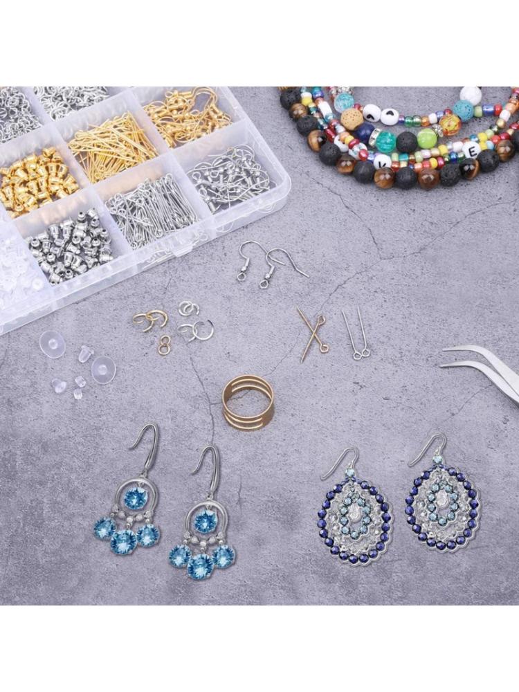 Buy 1902Pcs Earring Making Kit Earring Hook Earring Backs Jump Rings ...