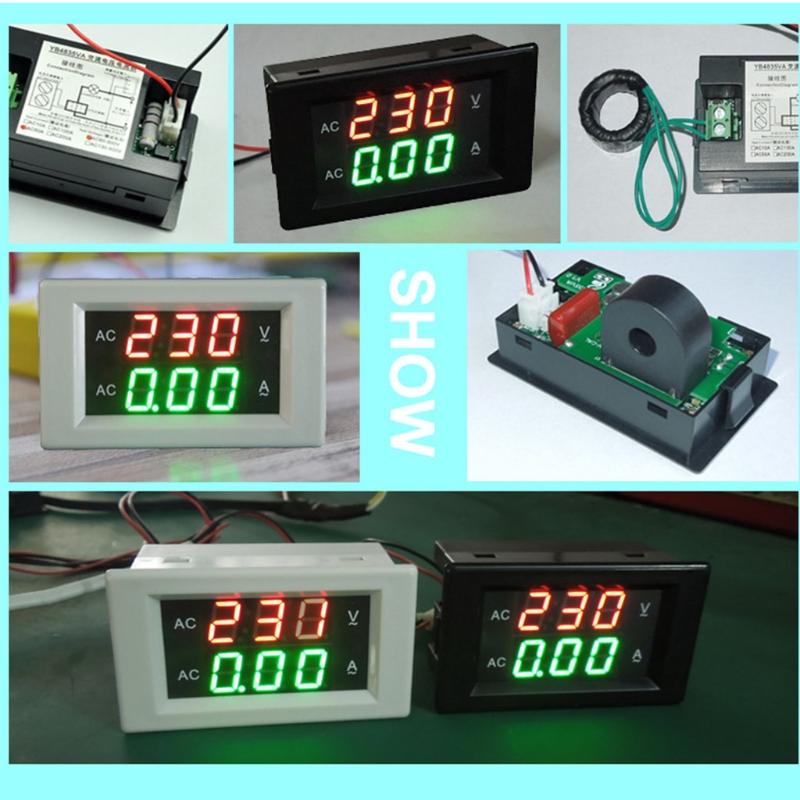 Buy YB4835VA 500V/50A Digital Display AC Voltmeter Ammeter Panel Amp ...
