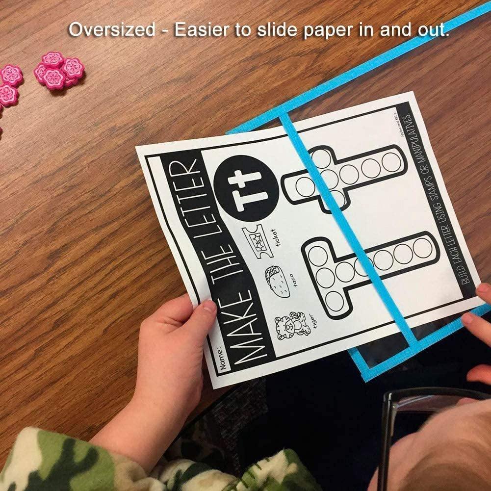 Dry Erase Pockets Sleeves, (10 Pack) A4 Paper Job Ticket Holders ...