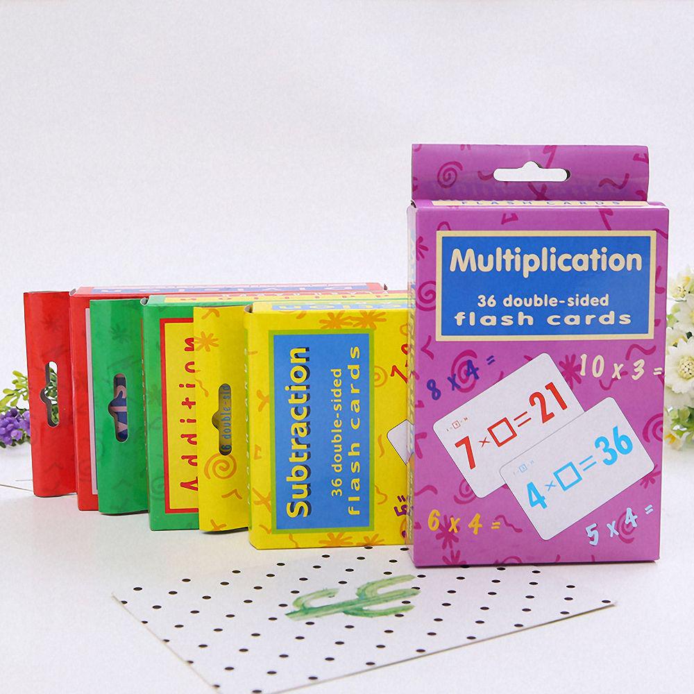 Buy 36Pcs Baby Learning Cards Mathematics Flash Card Addition ...