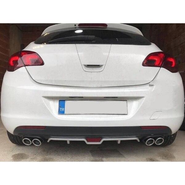 Buy For Opel Astra J Hatchback Car Rear Bumper Diffuser Black ABS ...