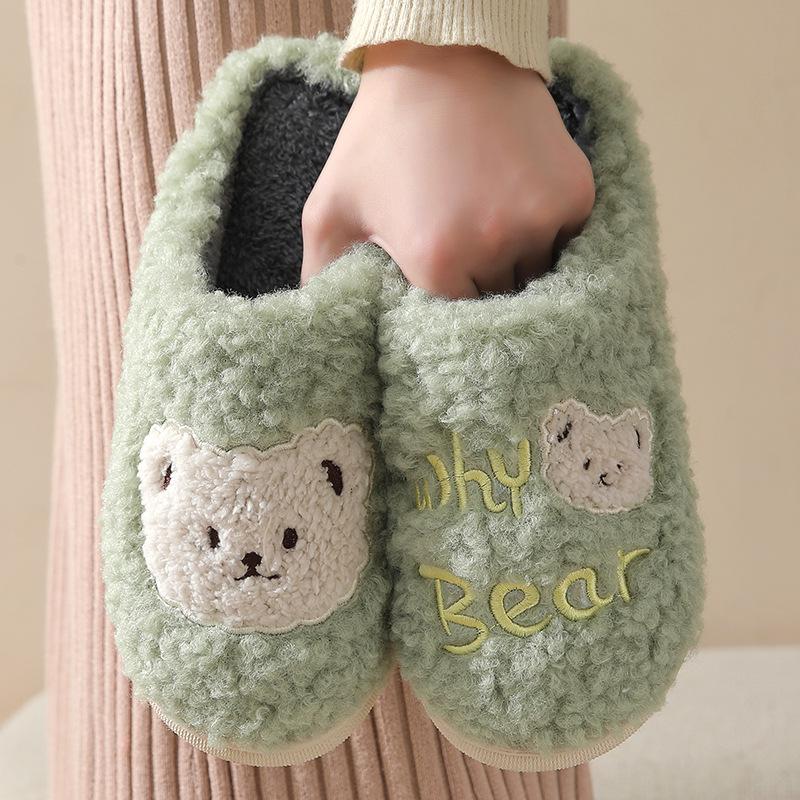 Buy Couple Cotton Slippers Women Winter Indoor Home Home Cute Warm ...