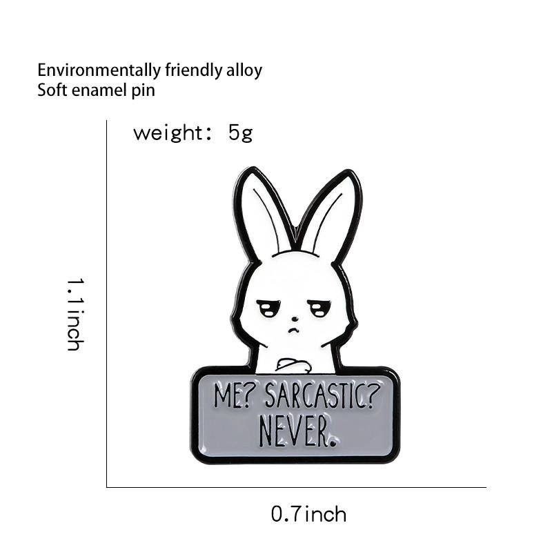 Koupit Sarcastic Bunny Enamel Pins Meme Funny Rabbit Cute Animal ...