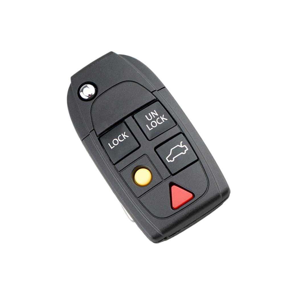 Buy Car Remote Key Shell 5 Buttons Flip Folding Key Fob Case for Volvo ...