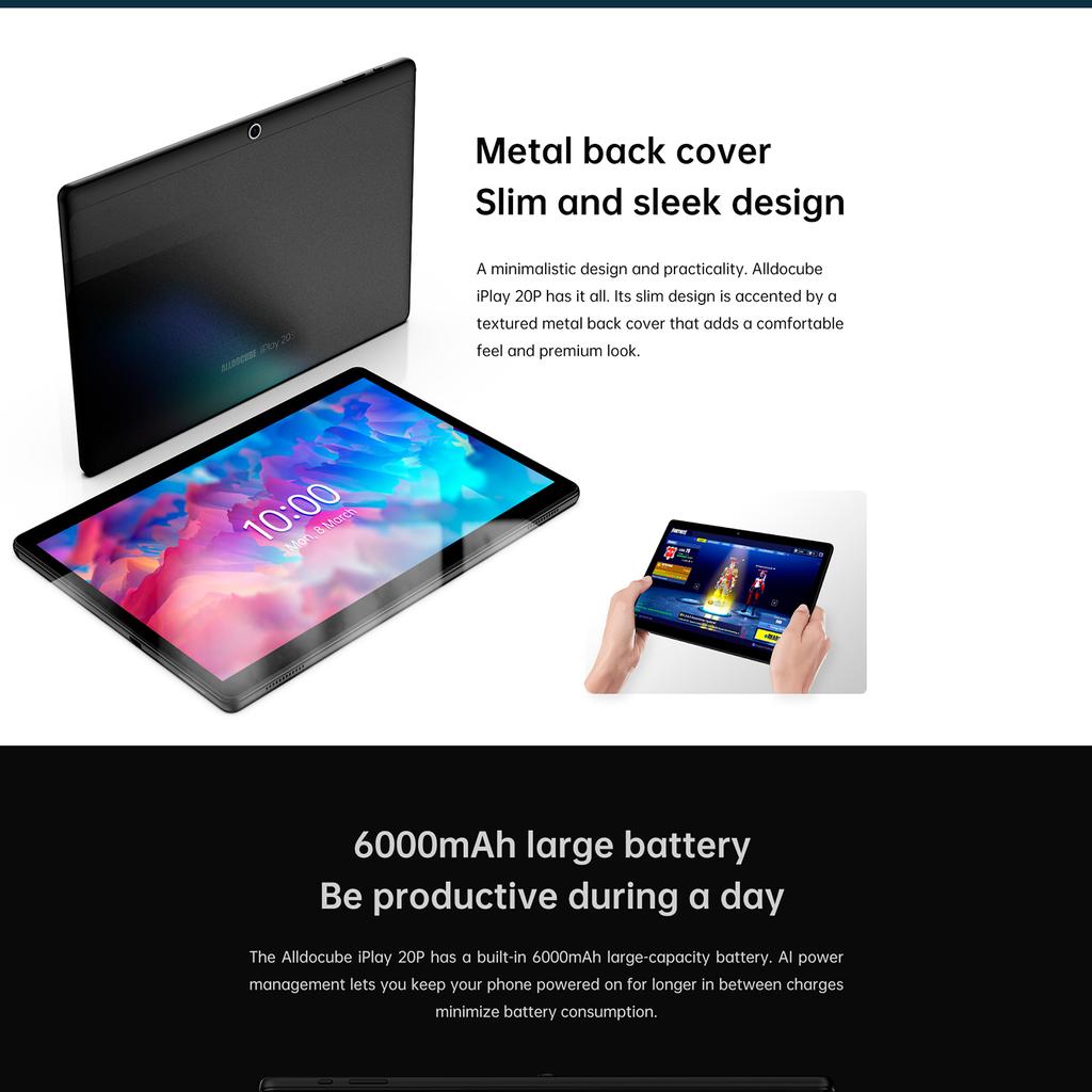 Buy Gaming Tablet 6GB RAM 128GB ROM 6000mAh 10.1in 4G LTE Dual Card ...
