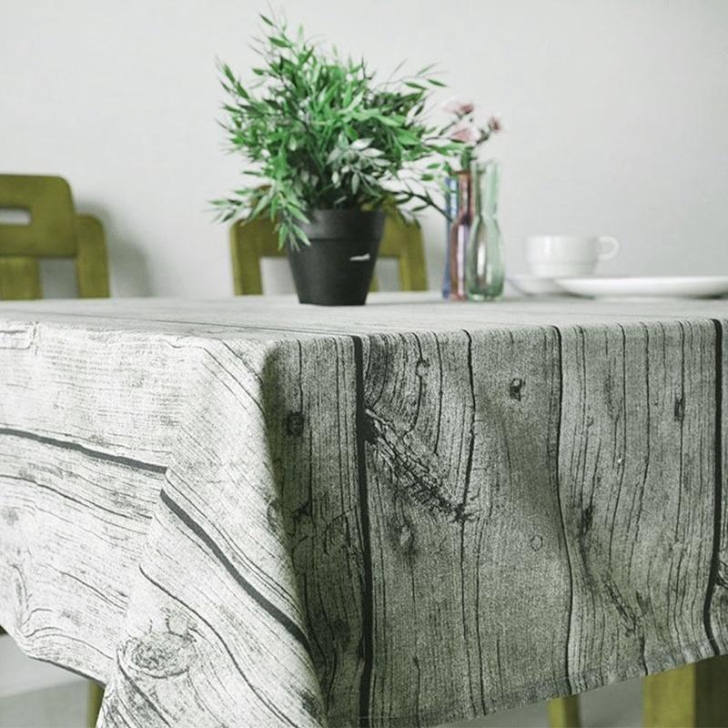 Buy Tablecloth Europe Wood Bark Cotton Rectangular Dustproof Cover at ...