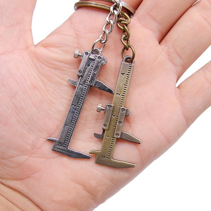 Buy Mini Vernier Caliper Key Chain Portable Tool Zinc Alloy Keychain ...