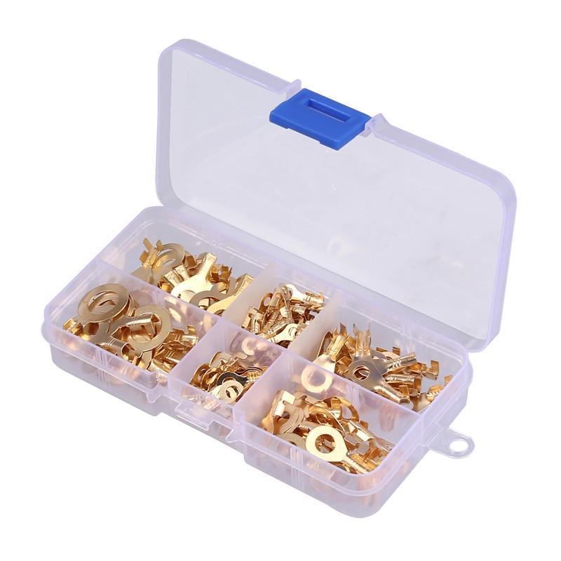 150PCS Insulated Crimp Ring Terminals Wire Connectors Spade Electrical ...