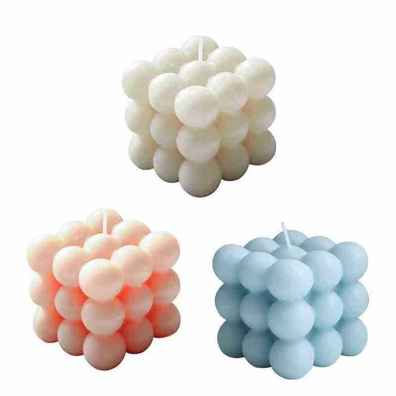 Buy Home Decoration Candle Cube Bubble Candles Soy Wax Aromatherapy ...