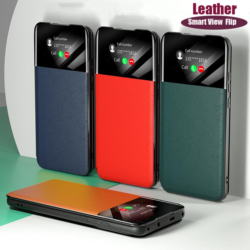 Buy 360 Leather Business Smart Window View Phone Case on For Infinix ...