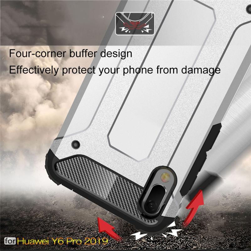 Buy Coque Étui combiné en TPU + PC pour HuY6 Pro (2019) (Noir) at ...