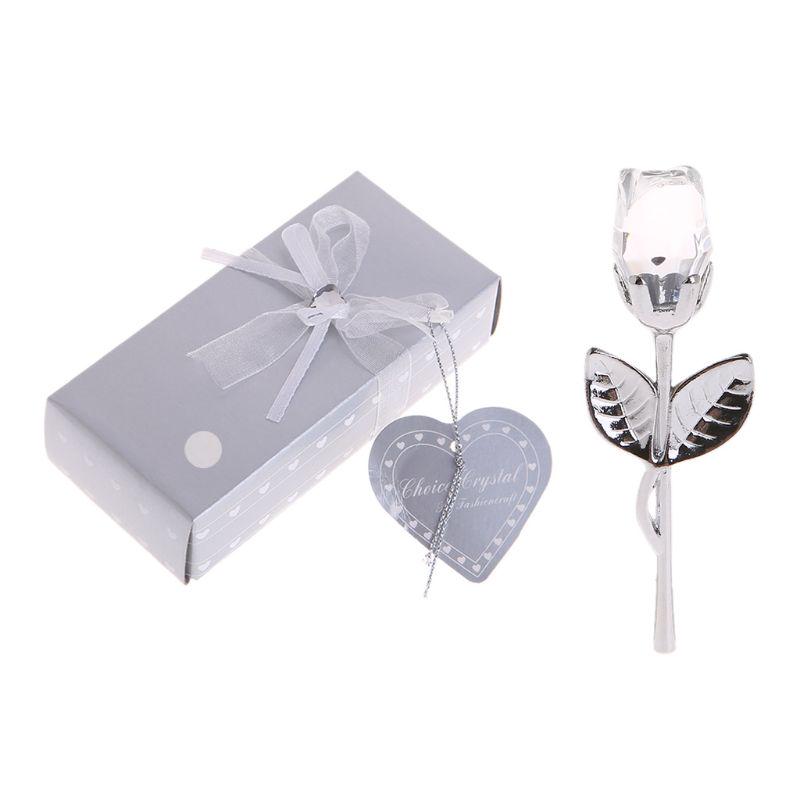 Buy Mini Crystal Rose Flowers Home Decor Birthday Wedding Craft ...