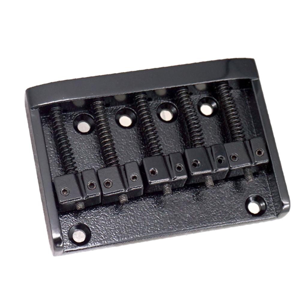 Buy 83mm 5 String Electric Bass Bridge with 6 Screws & 1 Wrench Black ...