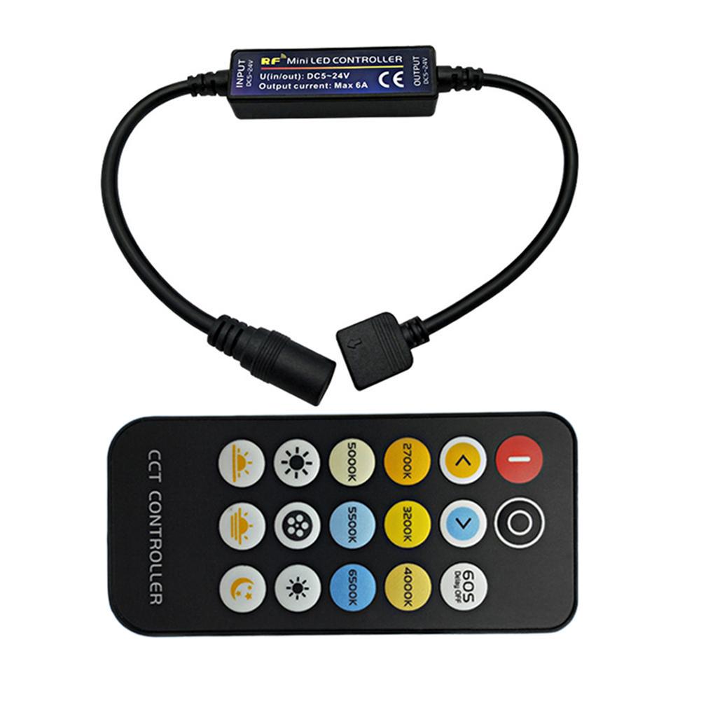 Buy 17 Keys Wireless RF Mini Color Temperature Controller LED Remote ...