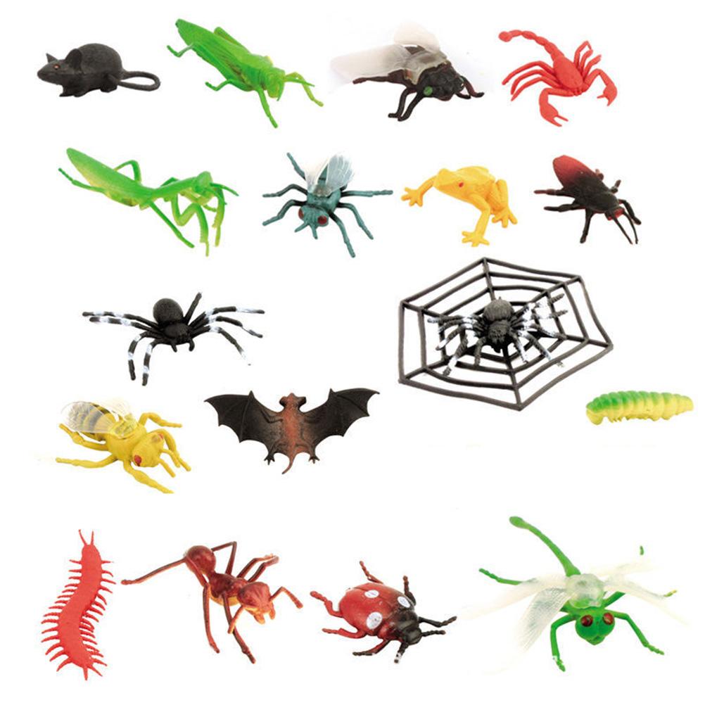 39pcs Durable Plastic Simulated Animal Models Insect Toys Prank Props ...